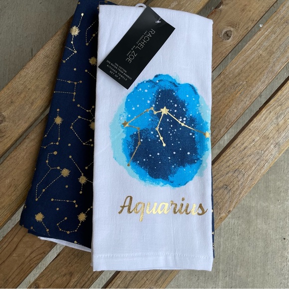 Rachel Zoe | Kitchen | Rachel Zoe 2 Bamboo Aquarius Kitchen Towels Rare ...